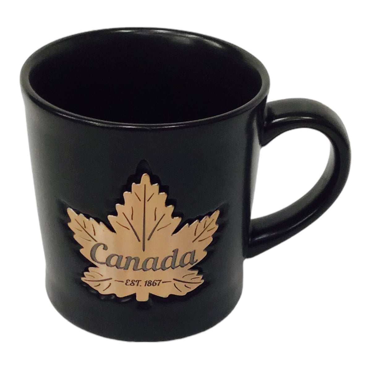 CANADA COPPER PLATE MAPLE LEAF Mug - Embossed 3D Metal Maple Leaf Them