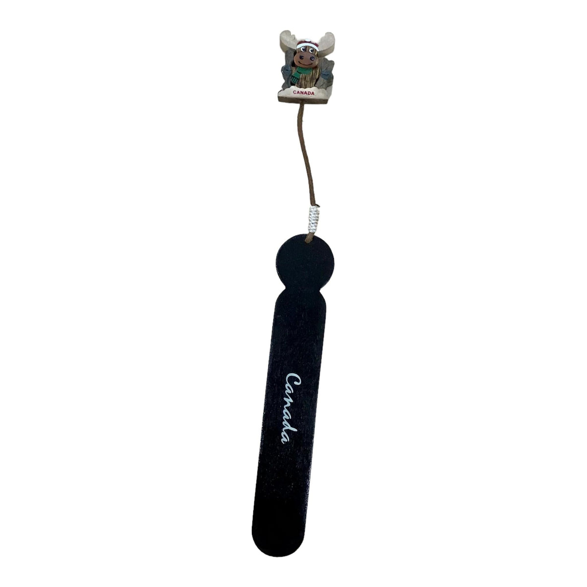 Canada Bookmark - Handmade Wooden Bookmark Moose on Snow Board - Marqu