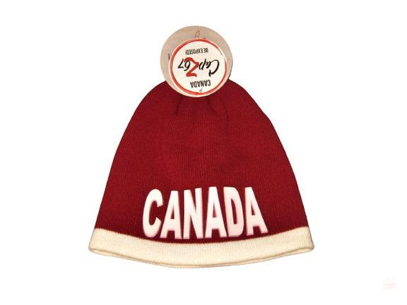 Canada PVC Logo CapZ67 Winter Toque Unisex Hat Canadian Beanie