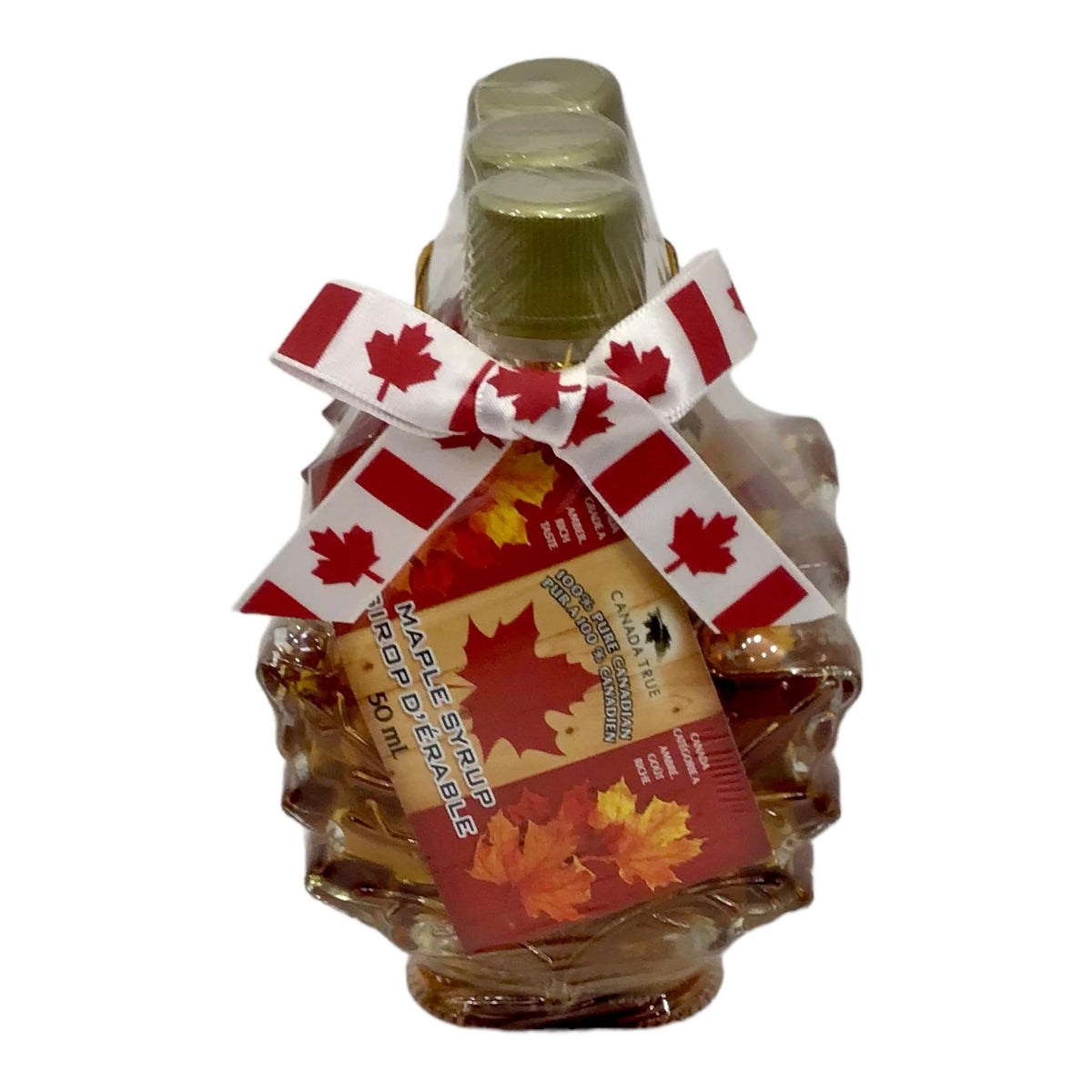 Canada True Pure Canadian Grade A Maple Syrup 3 x 50ML Maple Leaf Shap
